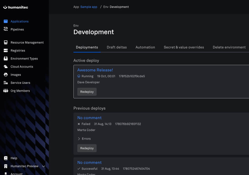 Humanitec - Serving Platform Engineers